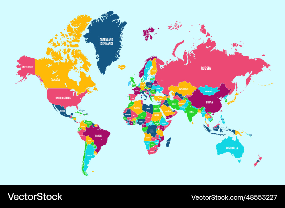 Political World Map Continents