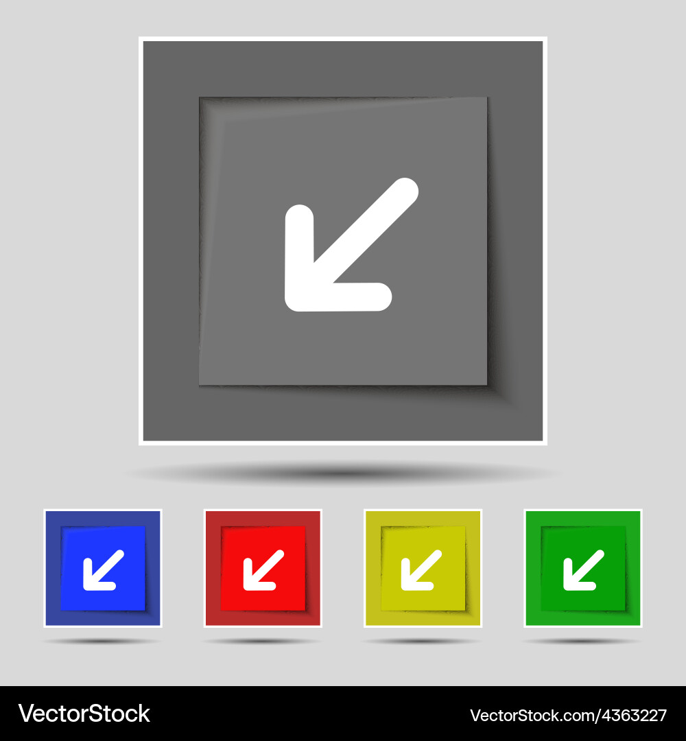 Turn to full screenicon sign on the original five Vector Image
