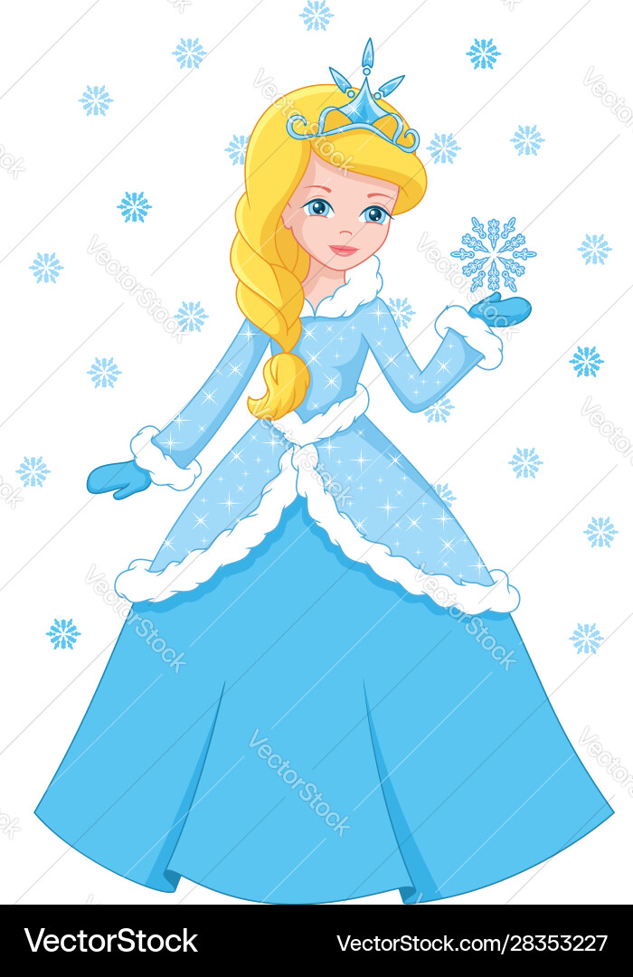 Winter princess Royalty Free Vector Image - VectorStock
