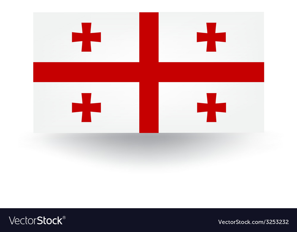 Geogria Flag Royalty Free Vector Image - VectorStock