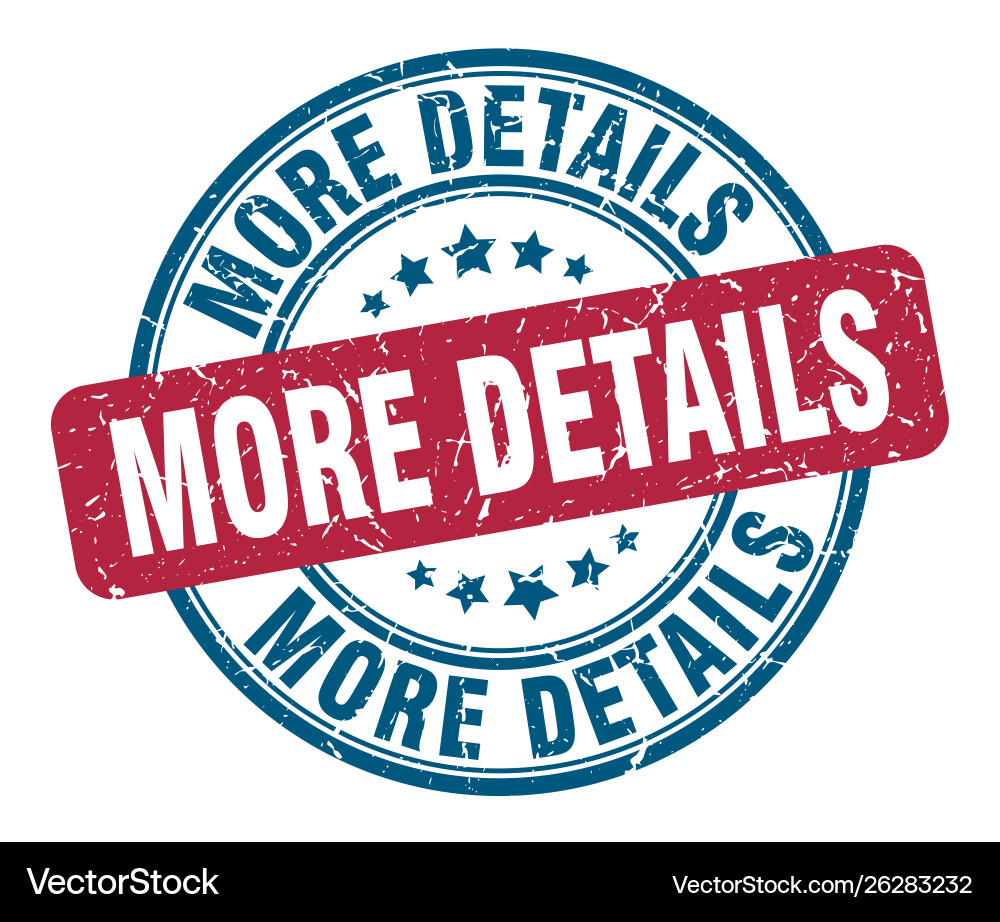 More details stamp round grunge sign Royalty Free Vector