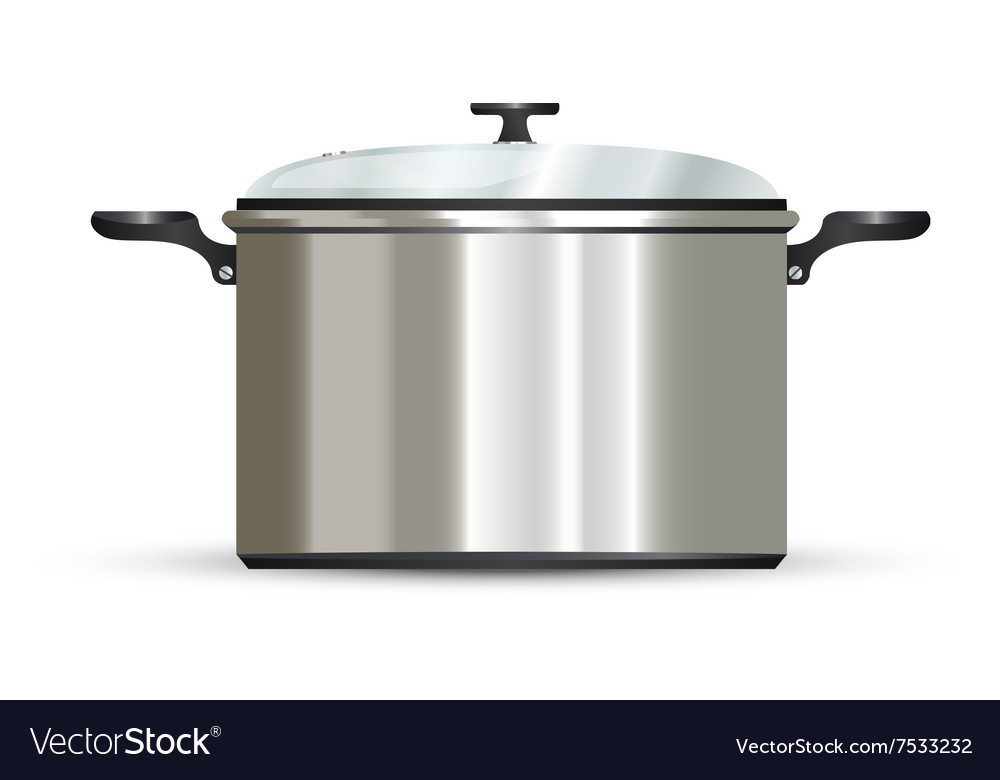 Pot on white Royalty Free Vector Image - VectorStock