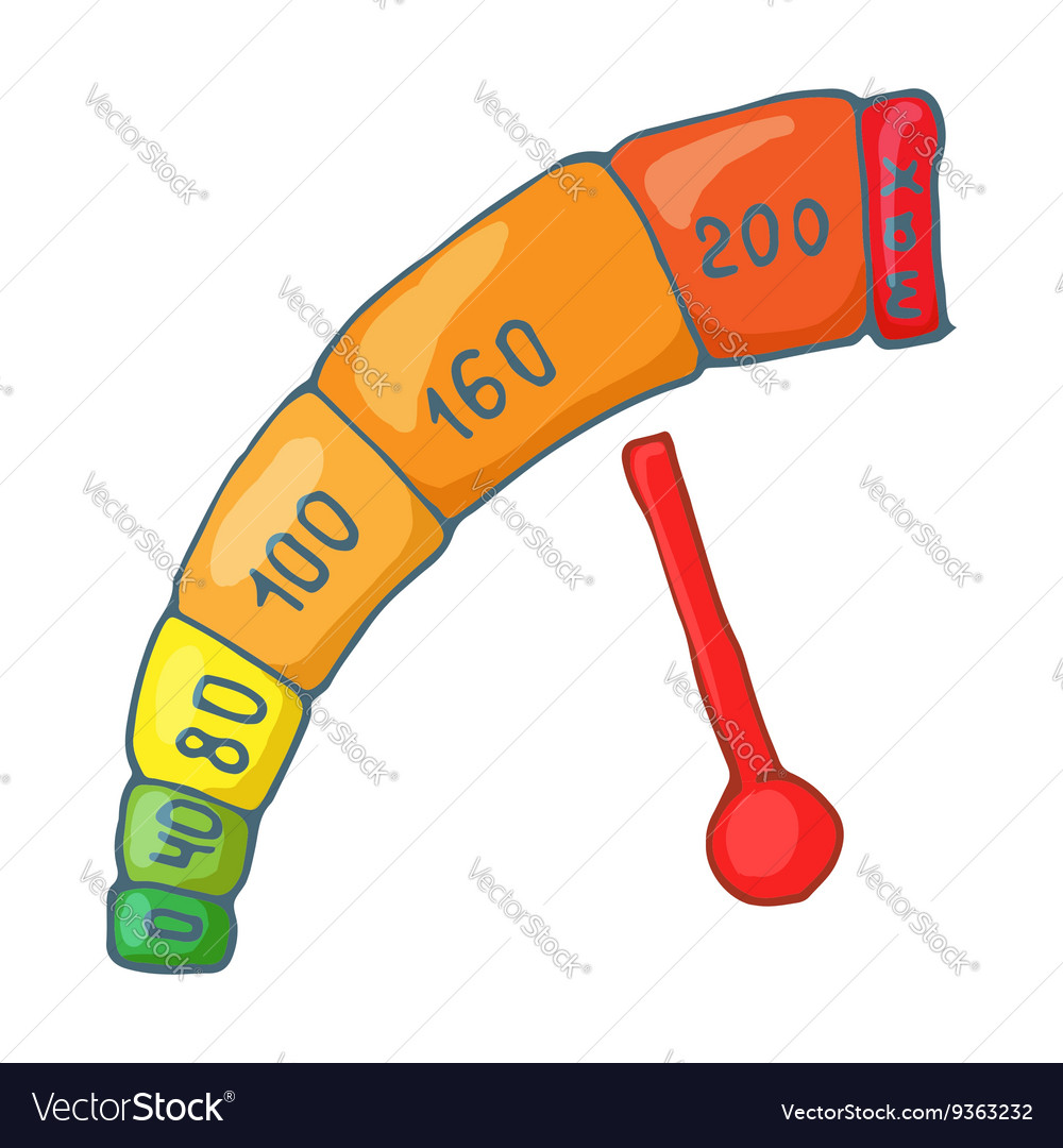 Speedometr icon cartoon style Royalty Free Vector Image Speedometr icon cartoon style Royalty Free Vector Image