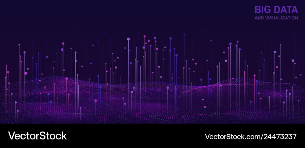Big data visualization futuristic design data Vector Image