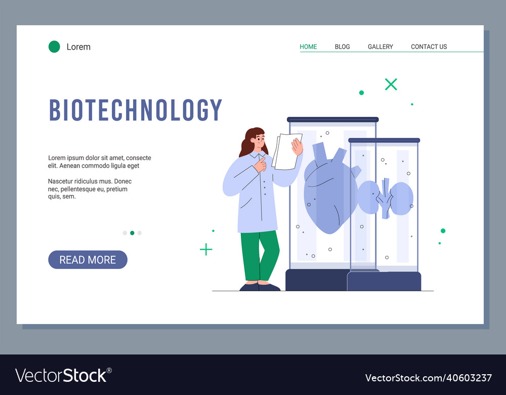 Biotechnology and bioengineering website interface