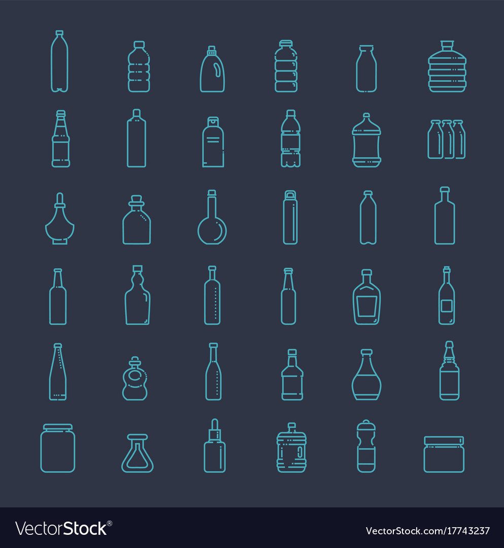 Bottle packaging collection Royalty Free Vector Image