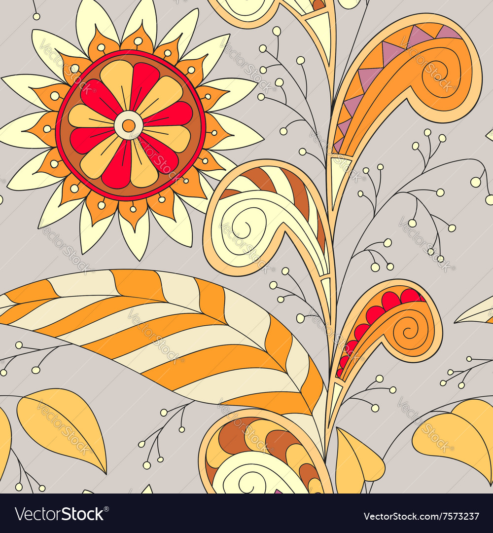 Drawing doddle seamless pattern Royalty Free Vector Image