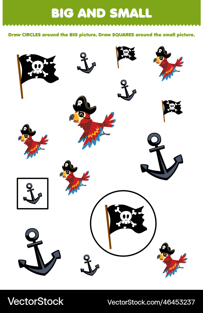 Education game for children arrange by size big Vector Image
