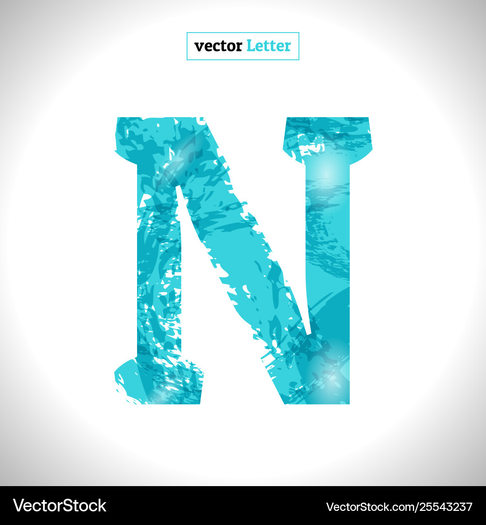 Grunge symbol font blue sketch style Royalty Free Vector
