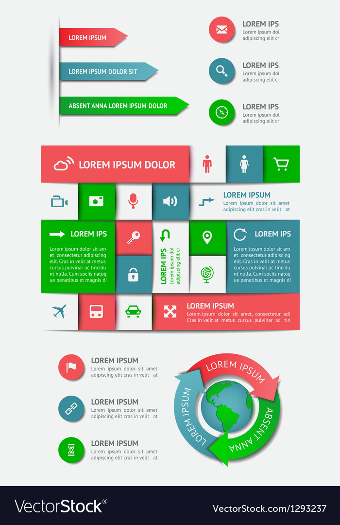 Infographics and web elements Royalty Free Vector Image