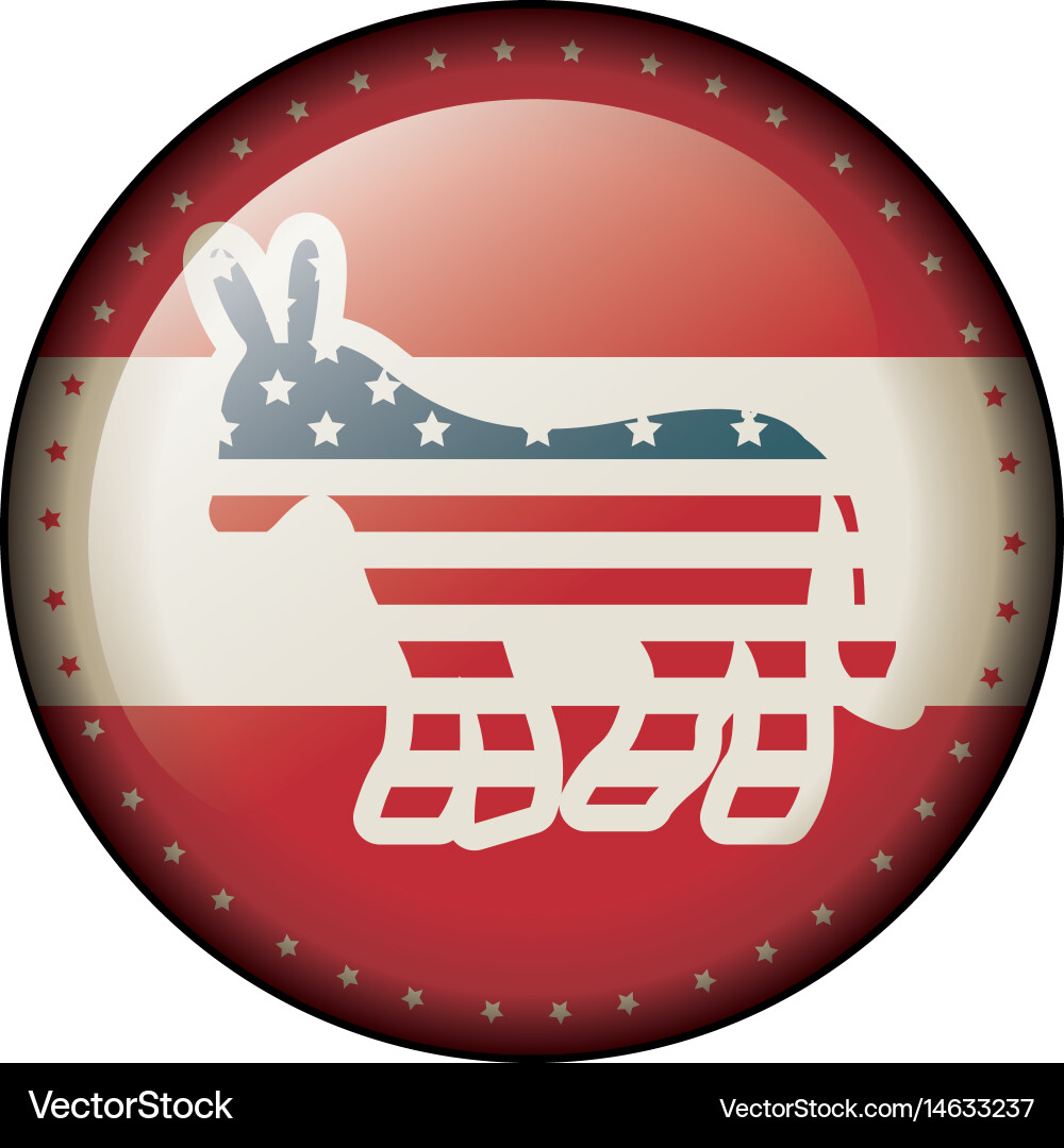 Isolated donkey of vote design Royalty Free Vector Image