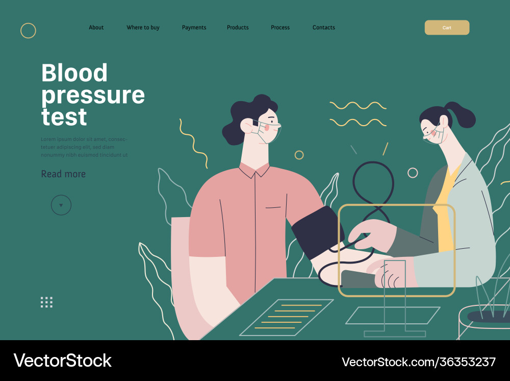 Medical tests template - blood pressure test Vector Image