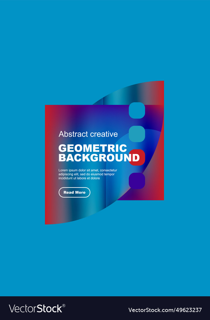 Round triangle and square composition Royalty Free Vector