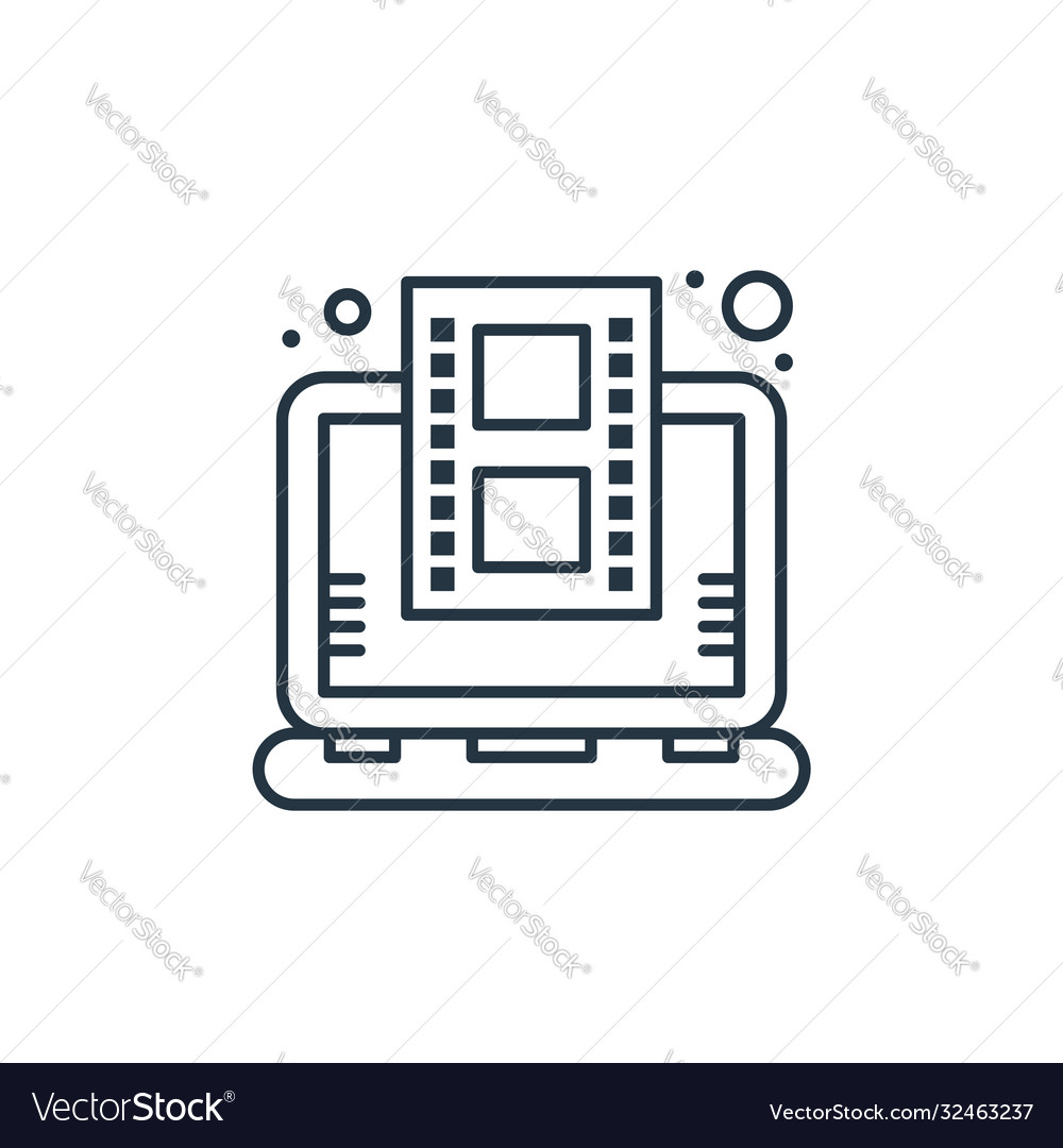 Video tutorial icon tutorial editable Royalty Free Vector