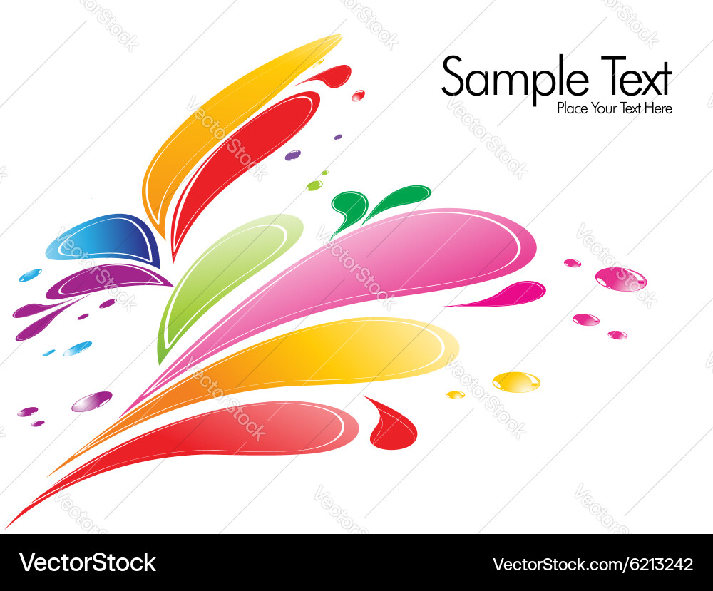 A splash of various colors Royalty Free Vector Image