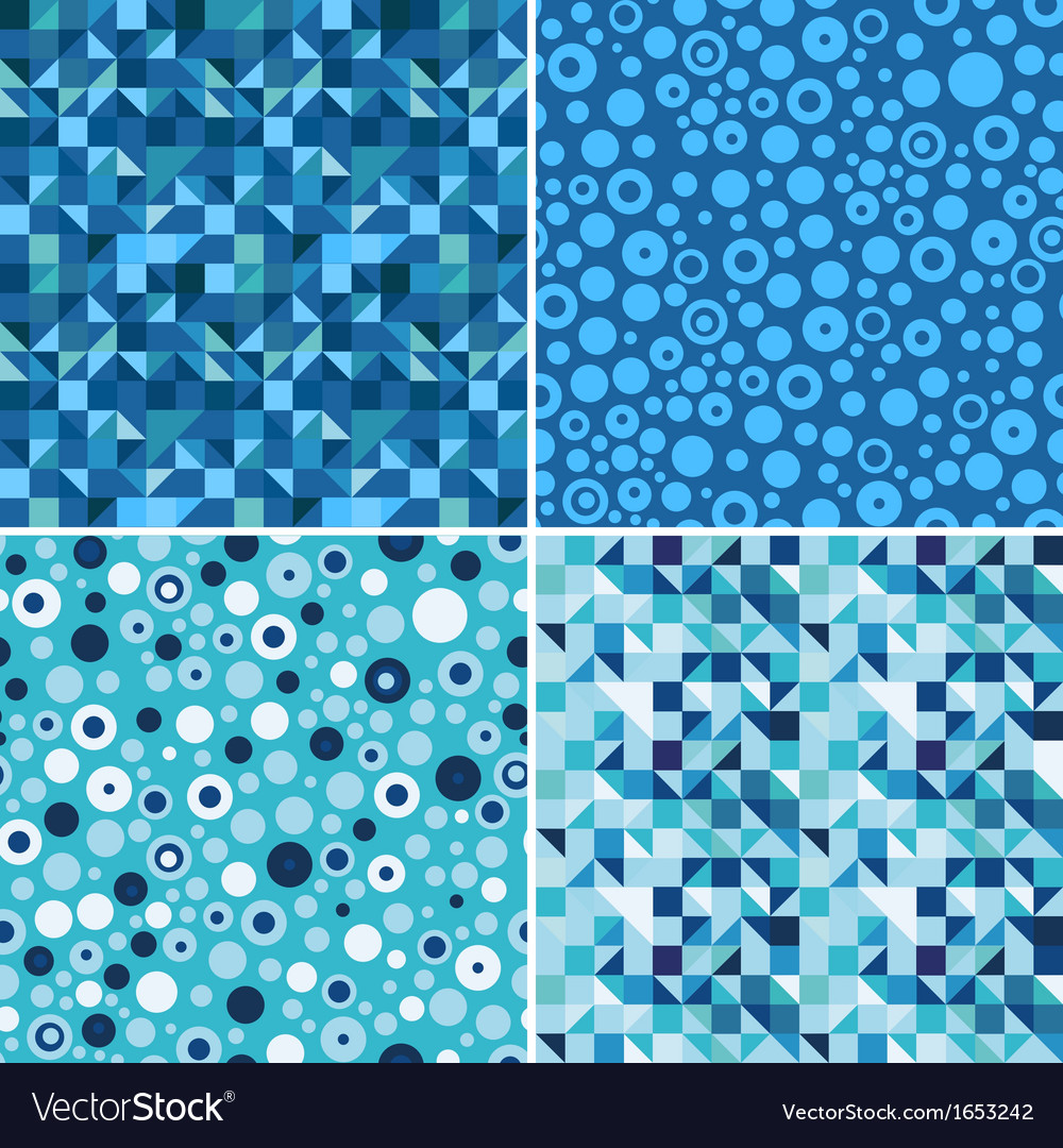 Blue patterns Royalty Free Vector Image - VectorStock