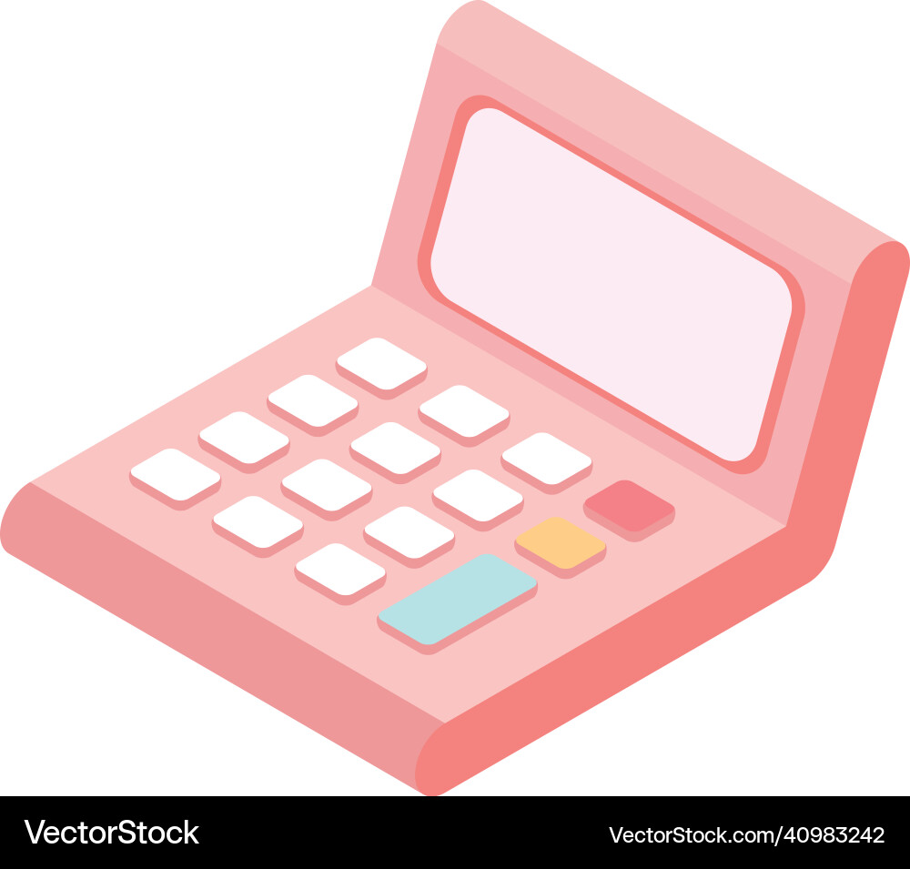 Calculator isometric icon Royalty Free Vector Image