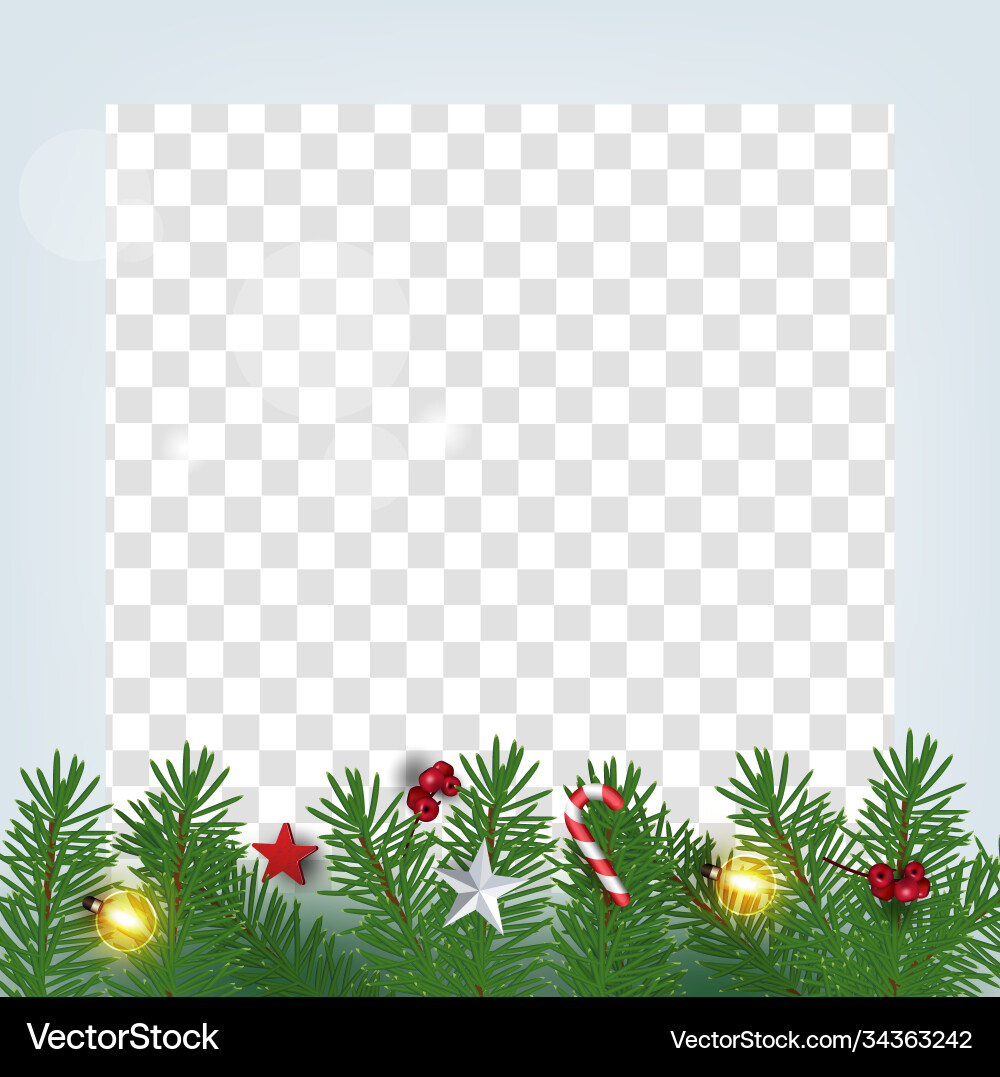 Christmas social media post templatespost square Vector Image