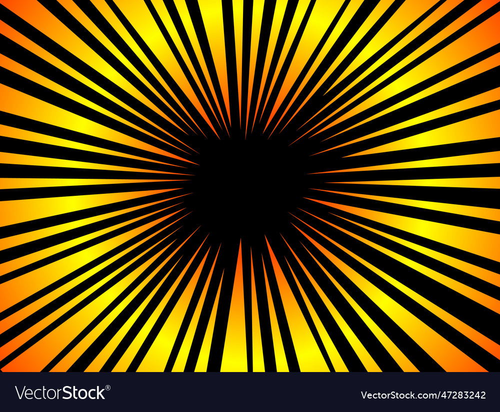 Comic book speed lines set explosion effect Vector Image