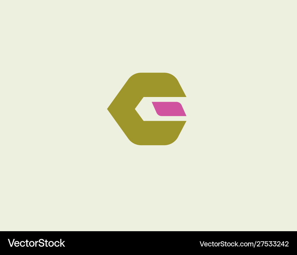 Creative abstract green logo sign letter g Vector Image