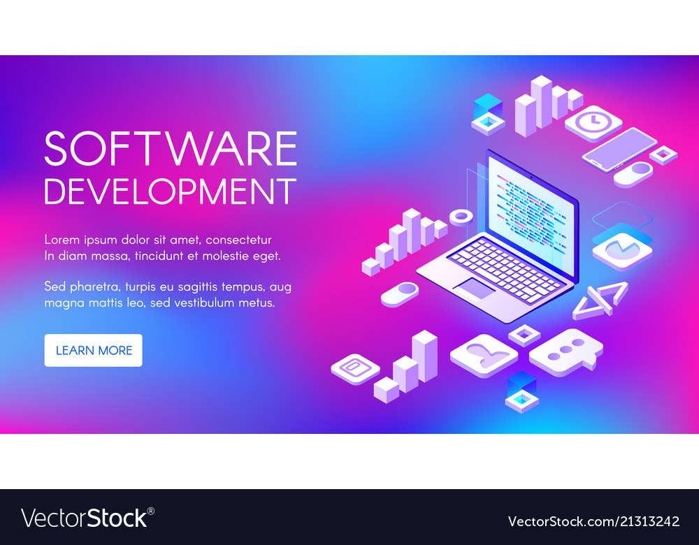Digital software development Royalty Free Vector Image Digital software development Royalty Free Vector Image