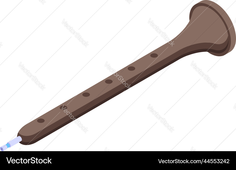 Flute instrument icon isometric macedonia Vector Image