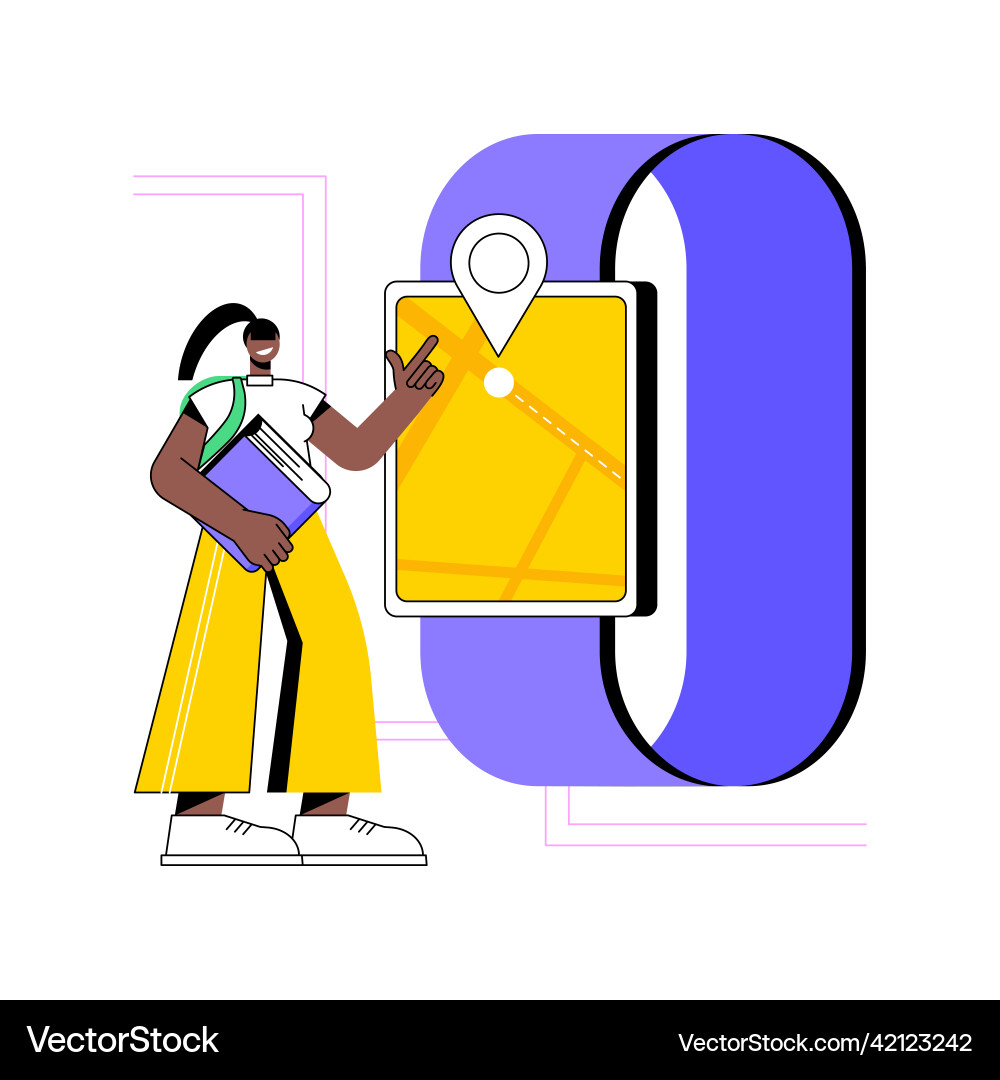 Gps kids tracker watches abstract concept Vector Image