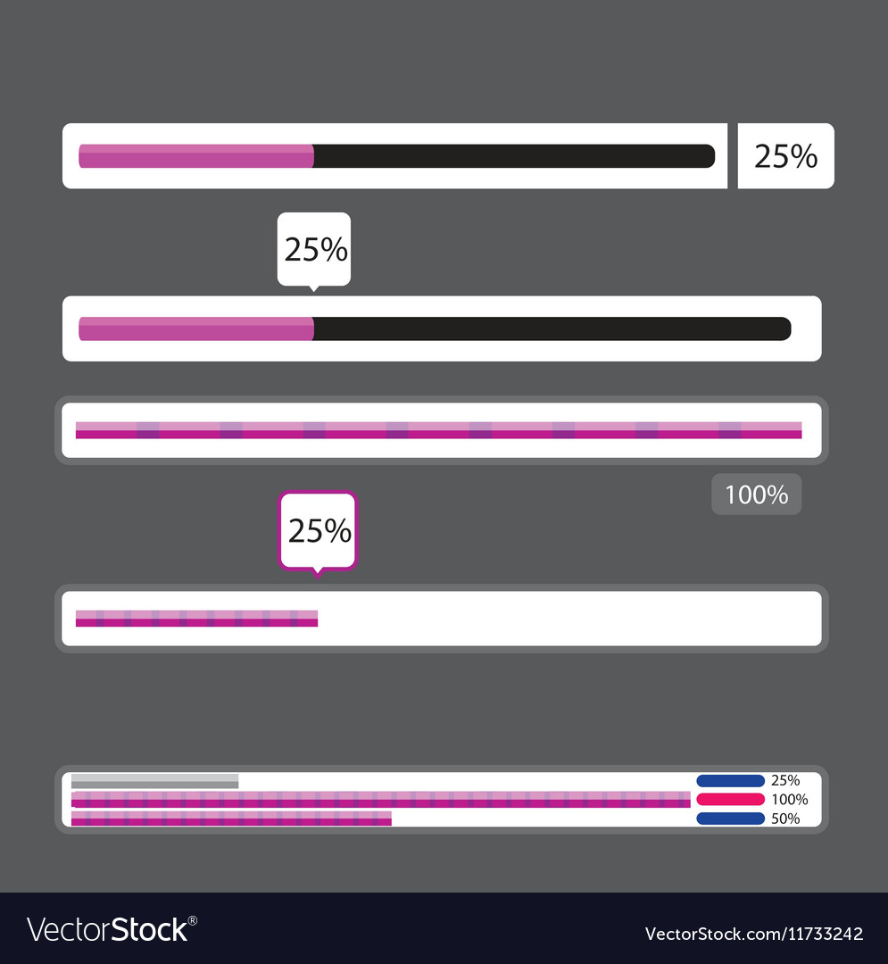 Orange preloaders and progress loading bars Vector Image