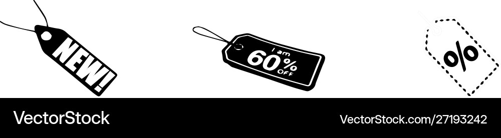 Sale tag icon on white background Royalty Free Vector Image