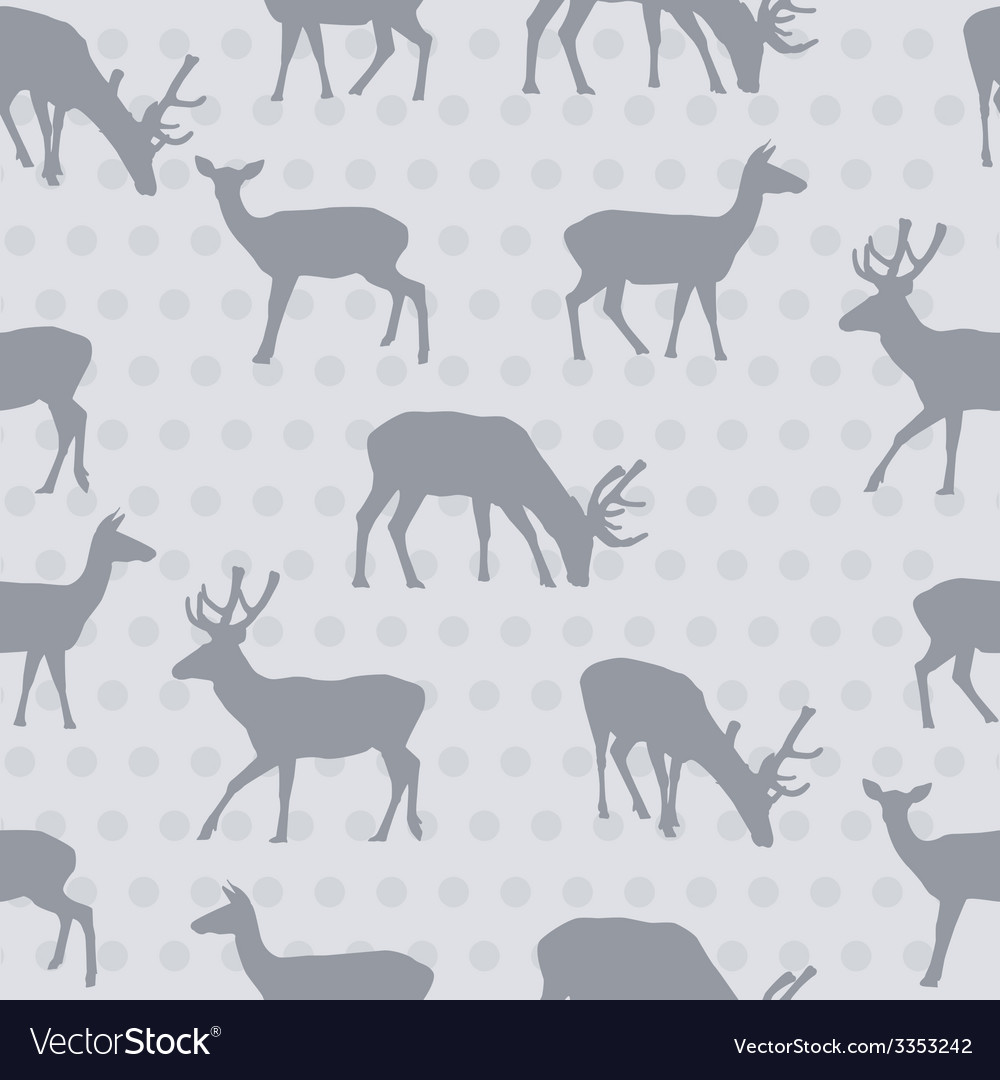 Seamless pattern with deer Royalty Free Vector Image