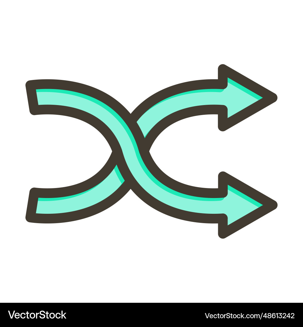 Shuffle thick line filled colors for personal Vector Image