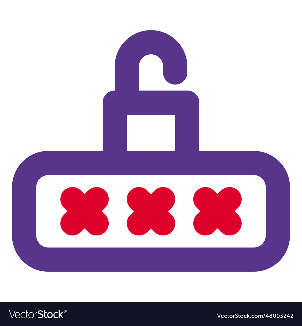 System unlock through a secured passcode Vector Image