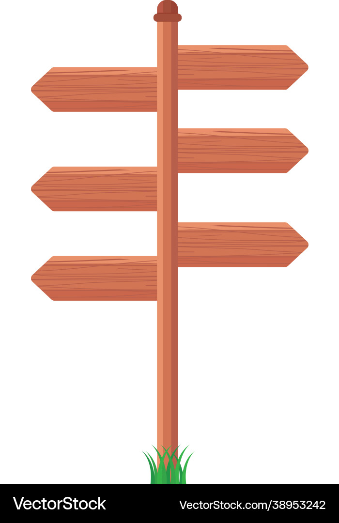 Wooden arrows signals Royalty Free Vector Image