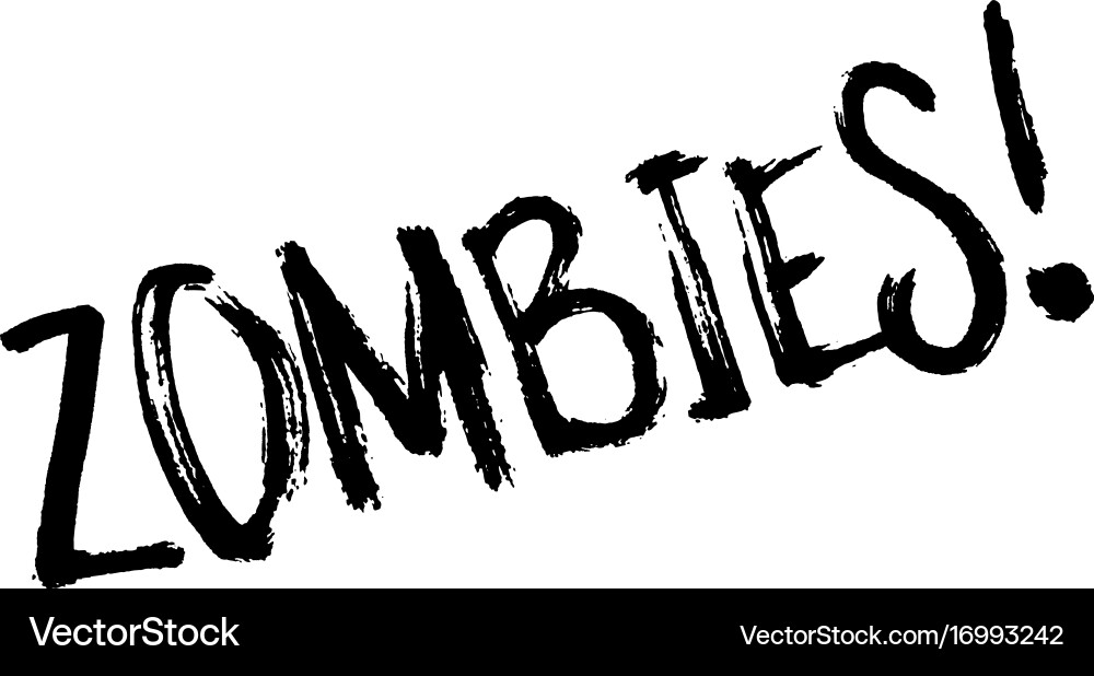 Zombies rubber stamp Royalty Free Vector Image
