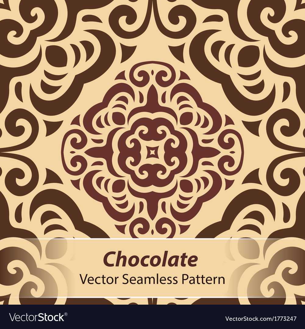 Chocolate seamless pattern Royalty Free Vector Image