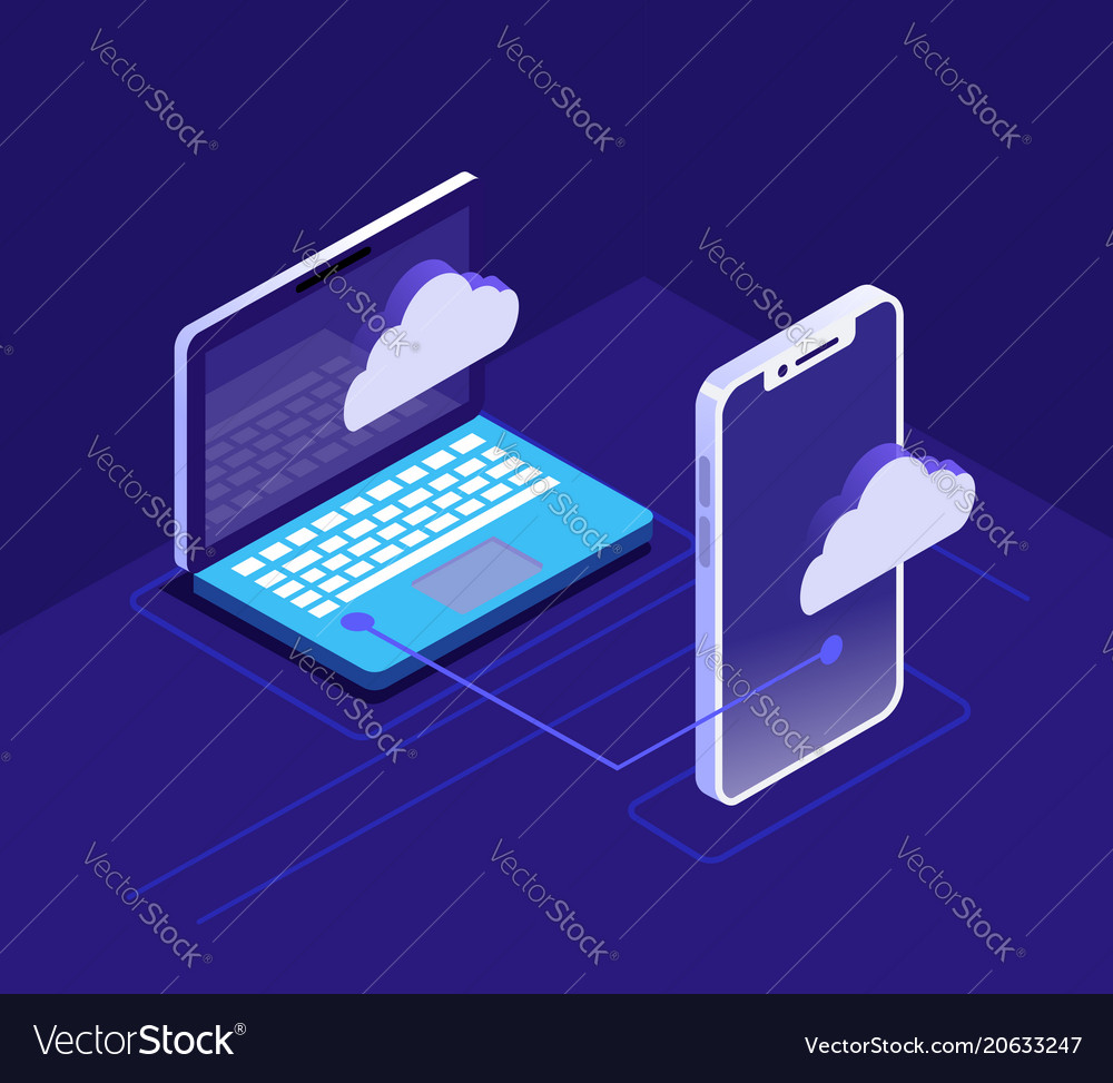 Cloud computing concept Royalty Free Vector Image