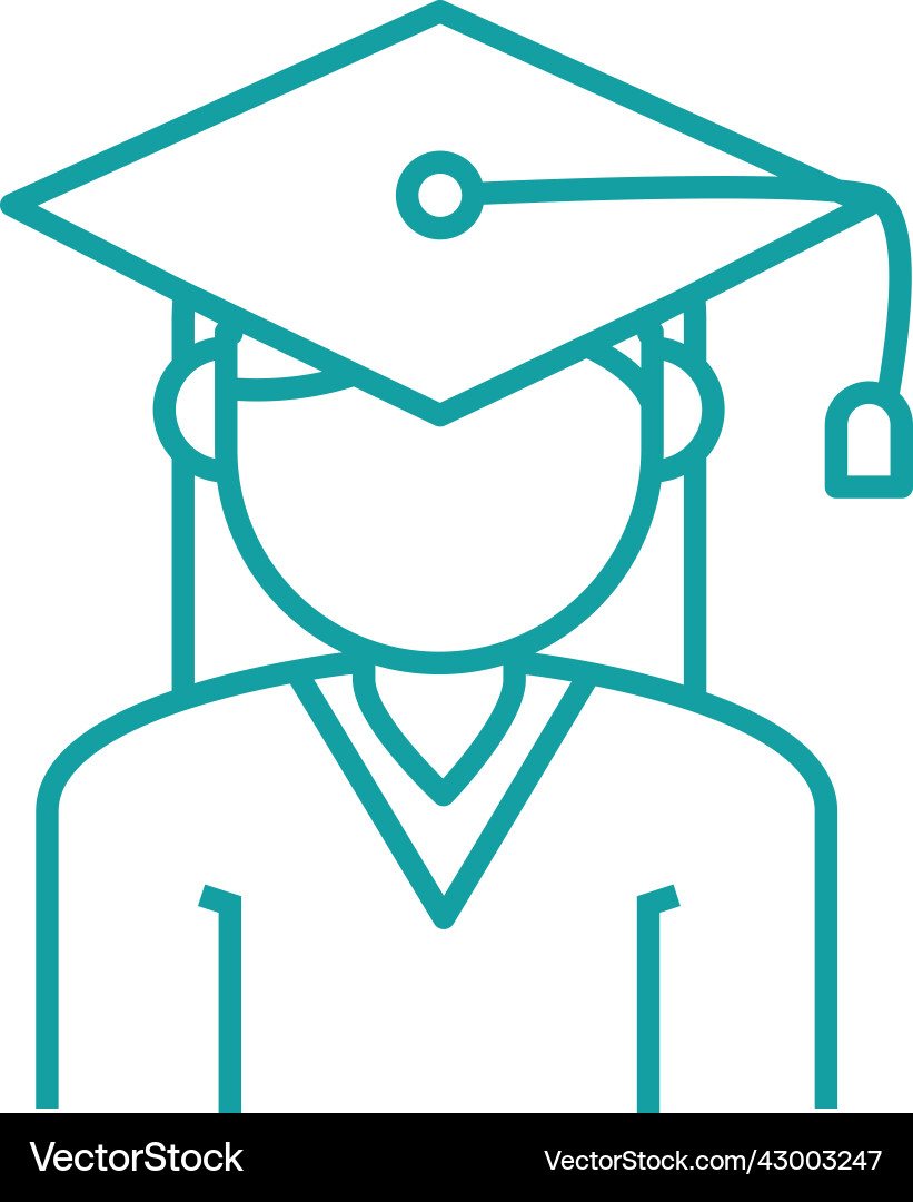 Graduate woman character Royalty Free Vector Image