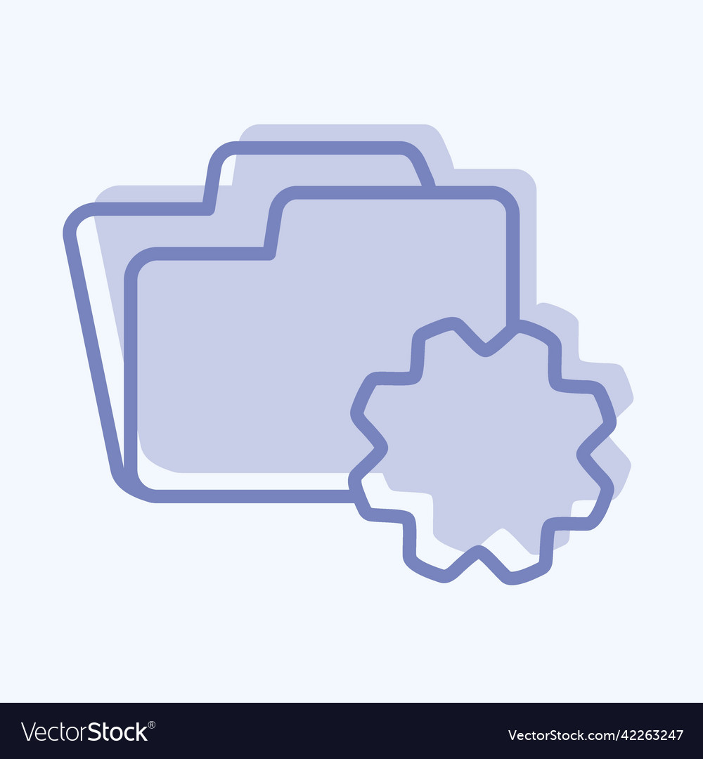 Icon folder settings suitable for programming Vector Image