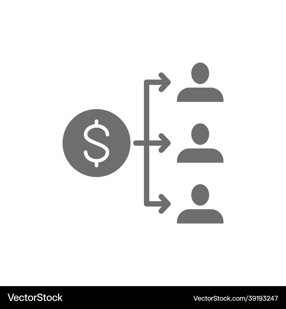 Income distribution dividend payment salary Vector Image