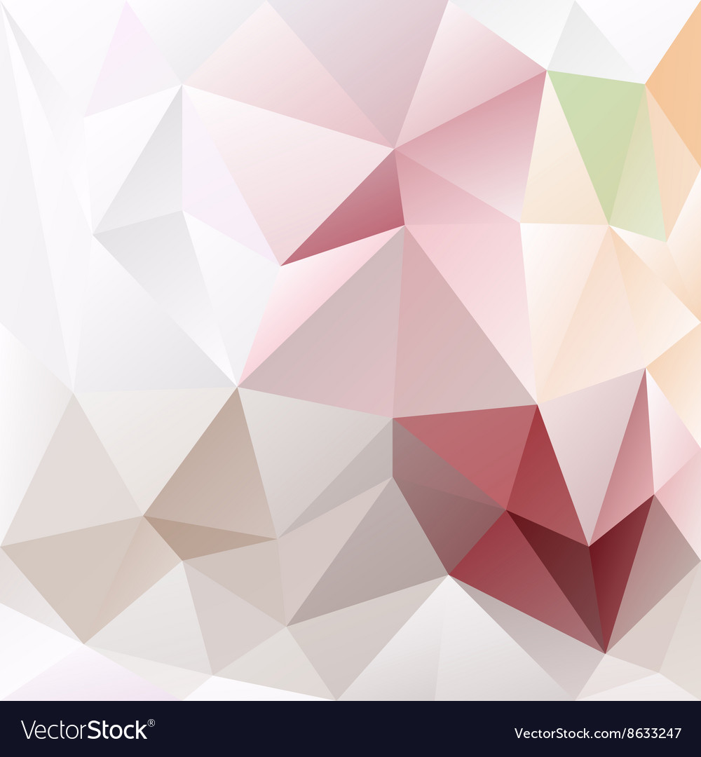 Light gray pink green abstract polygon triangular Vector Image