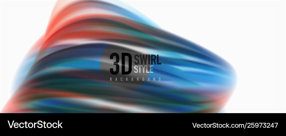 Modern liquid color flow on white - colorful Vector Image