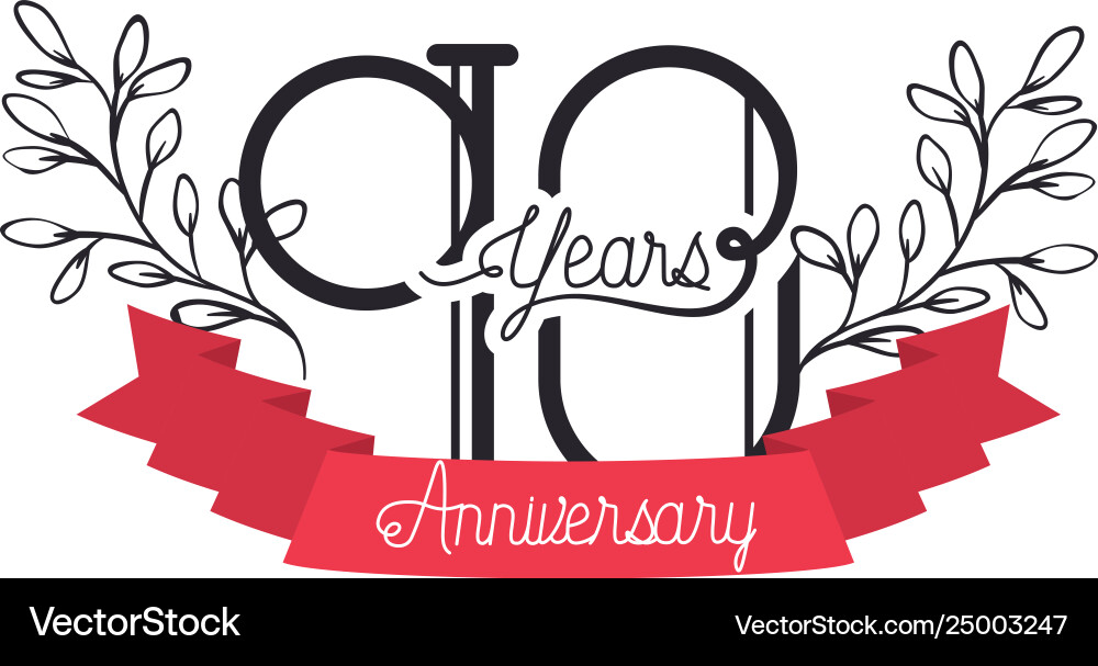 Number 90 for anniversary celebration card icon Vector Image