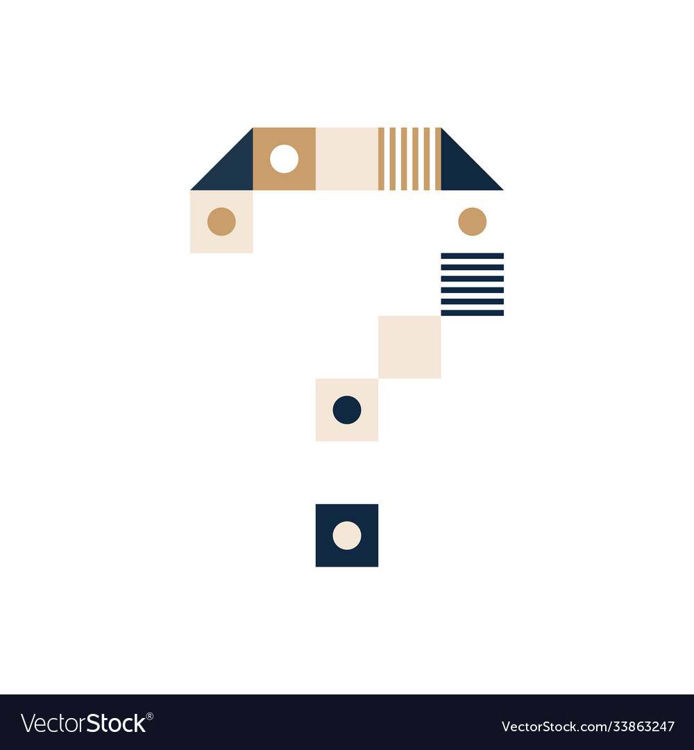 Pixel art question mark colorful symbol consist Vector Image