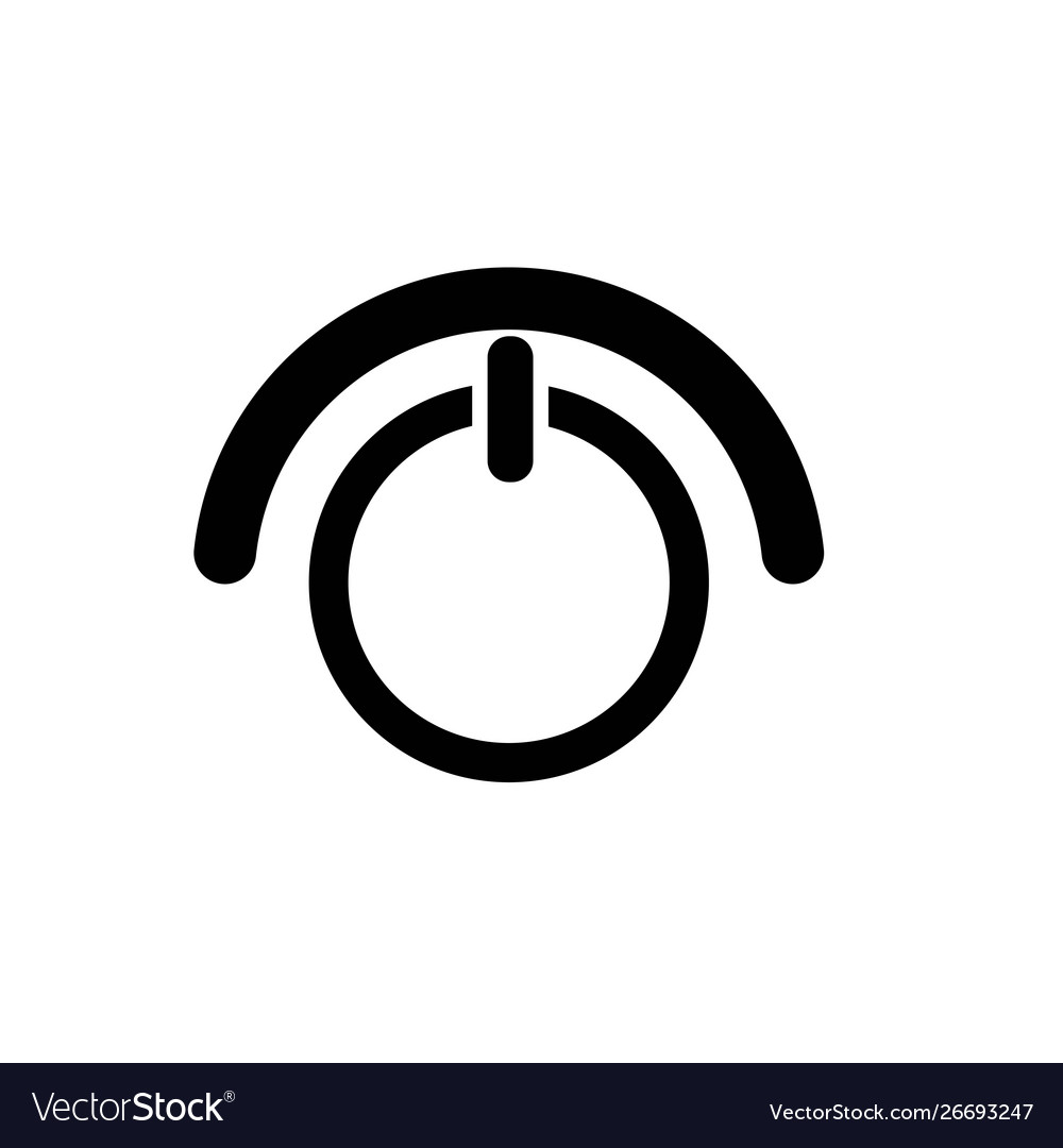 Power button icon logo element button Royalty Free Vector