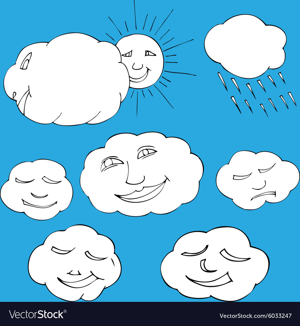 Sky elements Royalty Free Vector Image - VectorStock