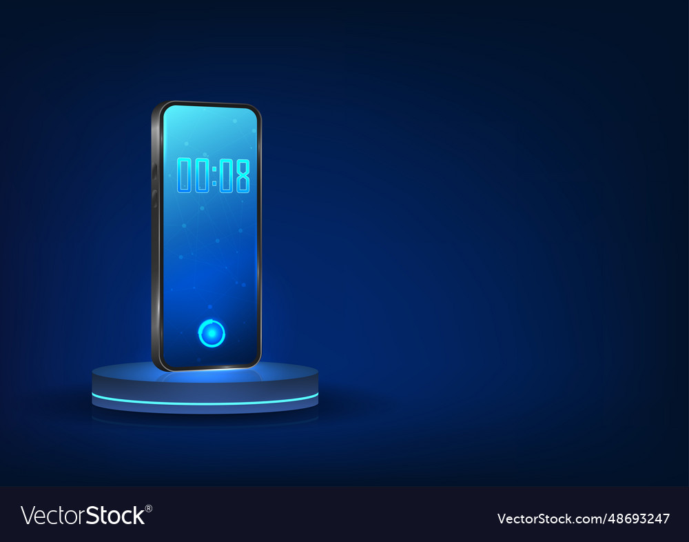 Smartphone technology the mobile phone placed Vector Image
