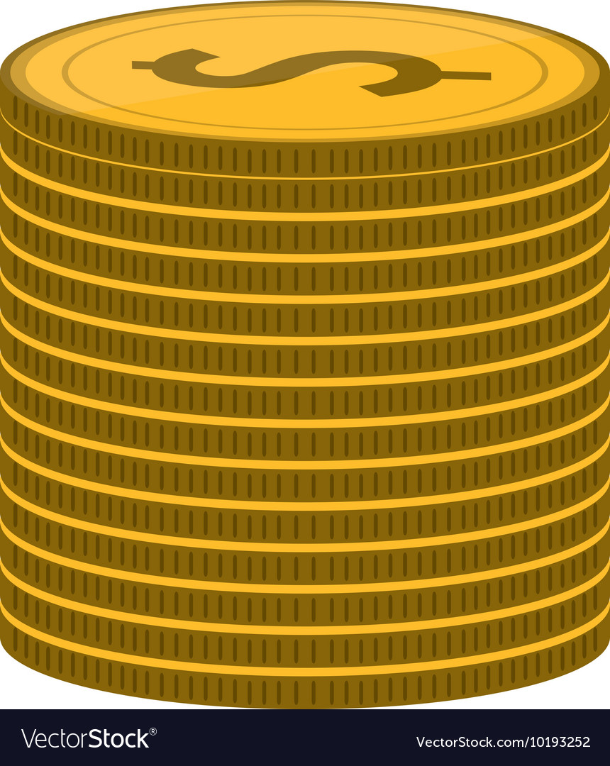 Coins stack icon Royalty Free Vector Image - VectorStock