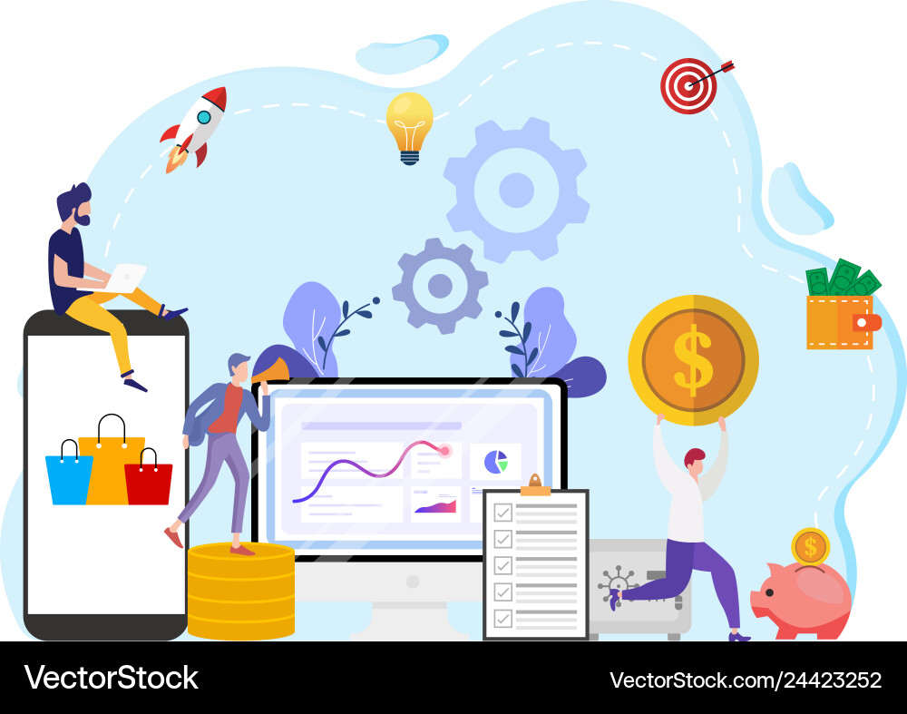 Concept of worker productivity Royalty Free Vector Image