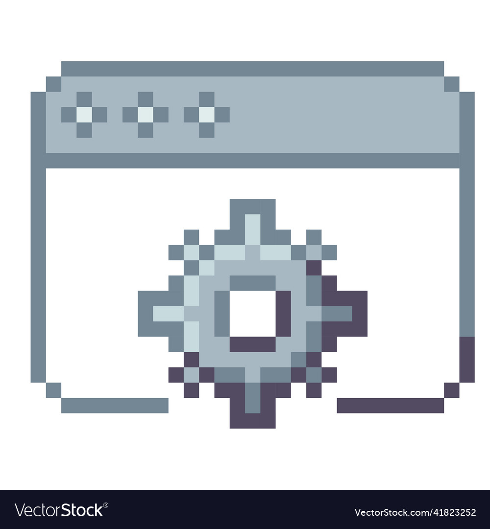 Development pixel art business icon Royalty Free Vector