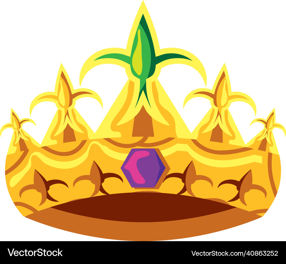Gold crown and jewelry Royalty Free Vector Image